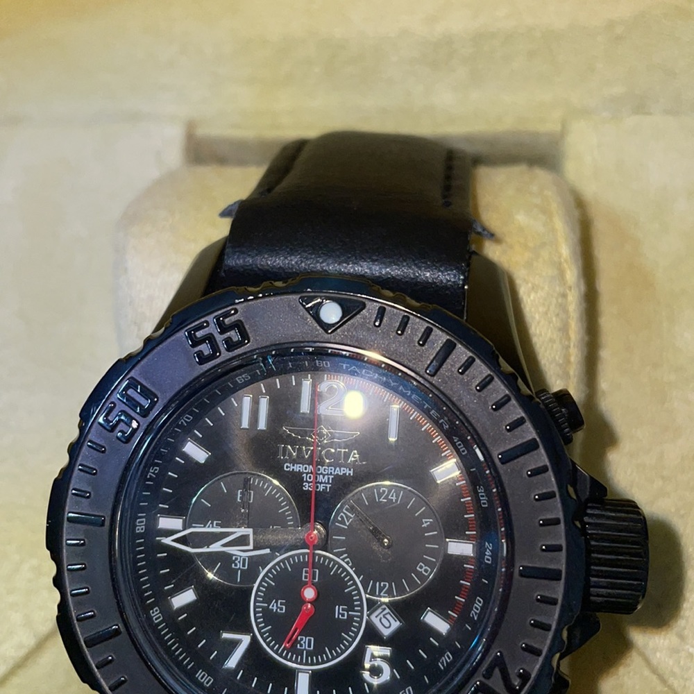 Invicta Chronograph Gunmetal Ion-Plated Watch - Gem